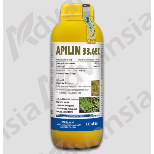 APILIN 33.6EC/ Racun Rumpai/ pendimethalin 33.6% w/w/ Bayam Duri ...