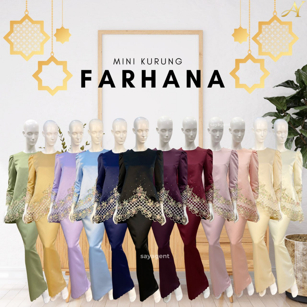 Baju Raya Kurung Modern Farhana Baju Mustard Kurung Putih Baju Tunang ...