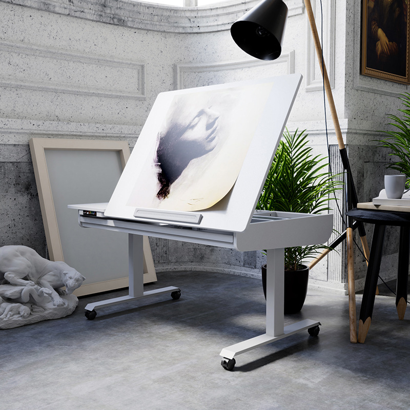 Painting Desk Pupil Drawing Table Calligraphy Desk Electric Lifting ...