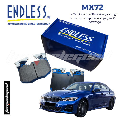 (BMW G20 PERFORMANCE NON LCI /SUPRA A90 GR) ENDLESS BRAKE PAD MX72 TYPE 700°C REAR EP536MX72 ...