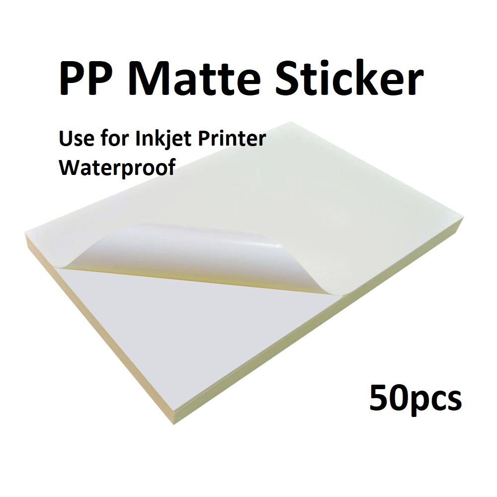 A4 Waterproof Sticker / Mirrorkote Sticker / Kraft Sticker / PP Matte ...