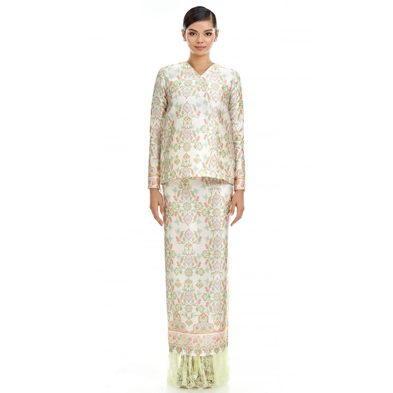 WANZAR Juwita Kurung in Orange Peach (NEW) | Shopee Malaysia