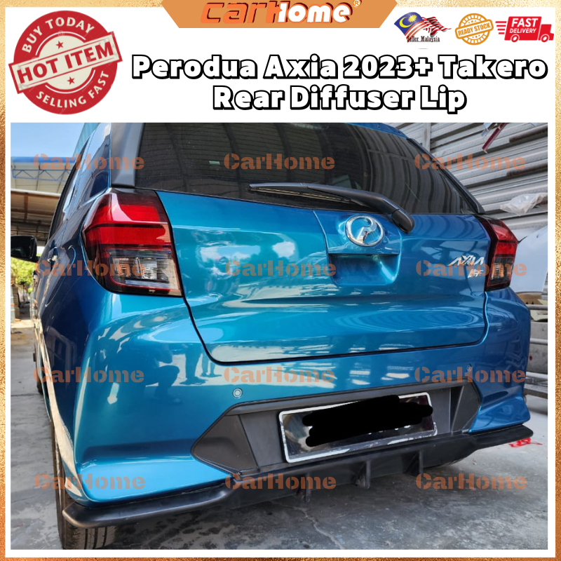 Perodua Axia 2023 Gear Up front skirt add on lips takero rear diffuser ...