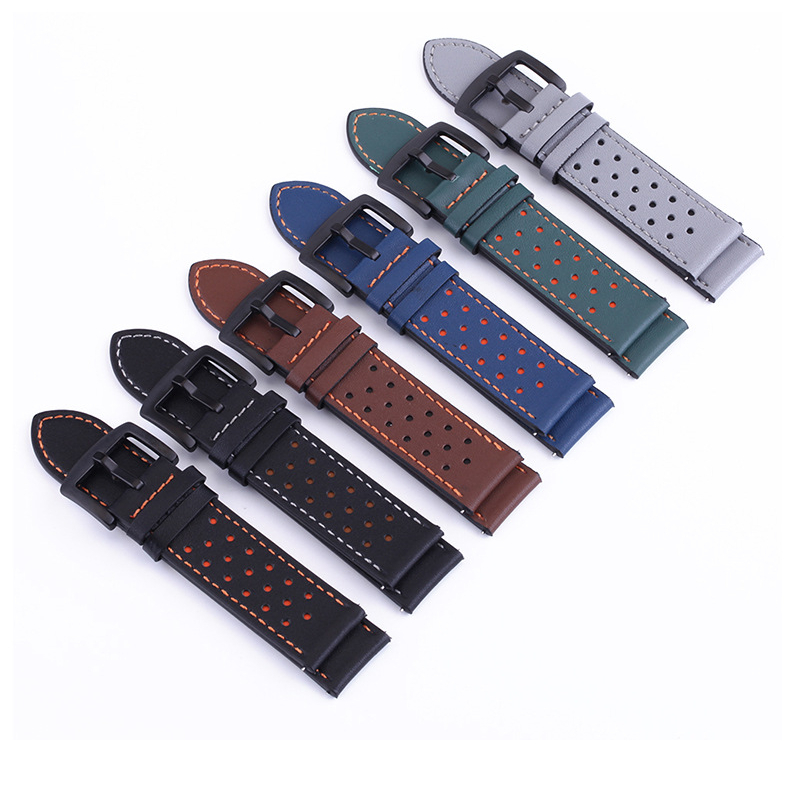 Geniune Leather Watch Band Strap Replacement Smart Wrist Bracelet 18 20 ...