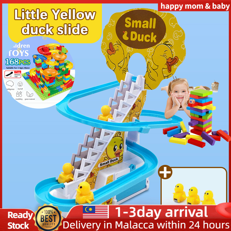 Duck Climbing Toy Kids Toys Educational Duck Climbing Stairs Track Toy Educational lights Music ...