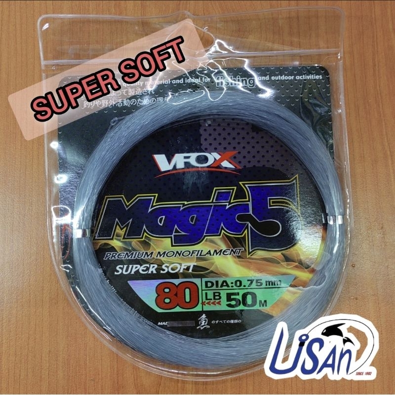 VFOX MAGIC 5 SUPER SOFT LEADER TALI TANGSI TALI PERAMBUT MONOFILAMENT ...