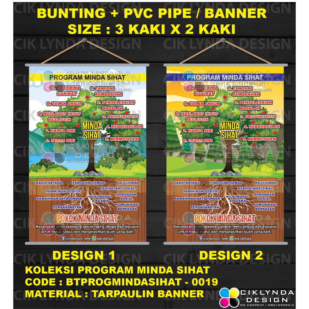 PRE-ORDER - BUNTING + PVC PIPE - KOLEKSI PROGRAM MINDA SIHAT | Shopee ...
