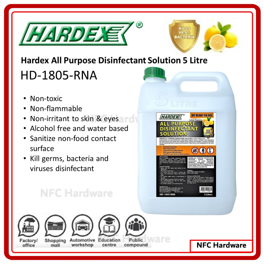 HARDEX All Purpose Disinfectant Solution / Clean & Disinfectant ...