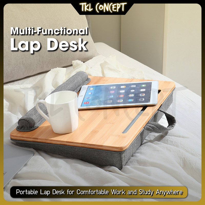 Multifunction Portable Laptop Lap Desk With Tablet Slot Phone Slot ...