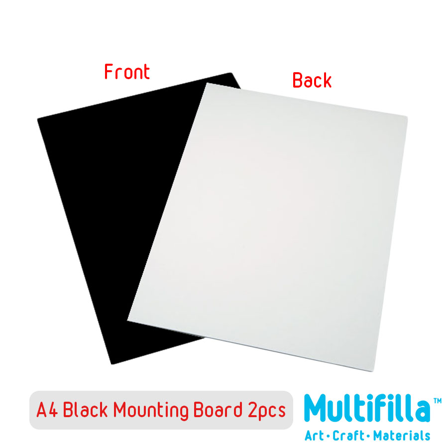 A4 Black Mounting Board 2pcs - 210mm x 297mm (800gsm) | Shopee Malaysia
