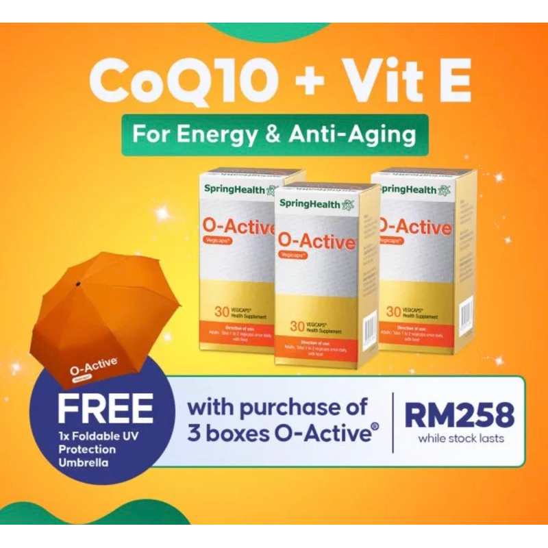 [FREE SHIPPING] SpringHealth O-Active Q10 + Vit E (30's) | Shopee Malaysia