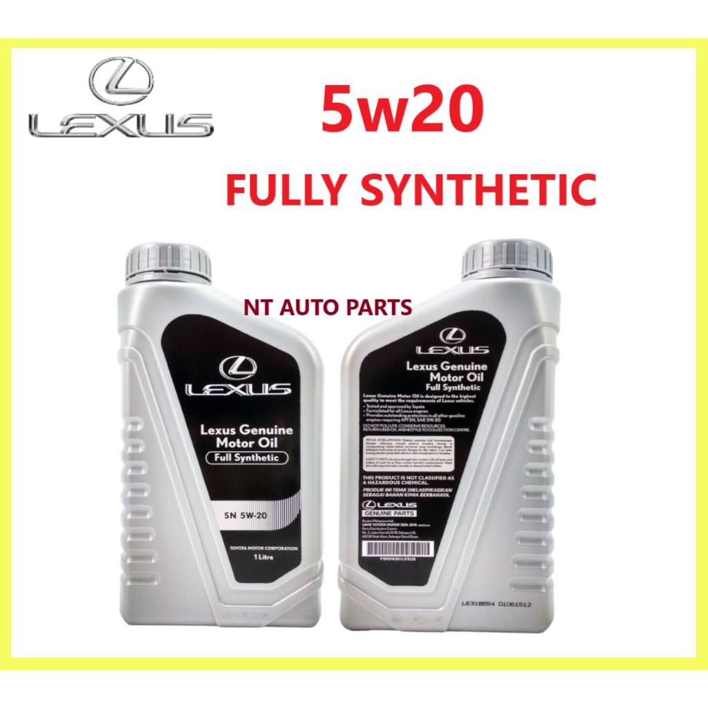 ***CLEAR STOCK**LEXUS 5W20 ENGINE OIL FULLY SYNTHETIC SN 1 LITER ...