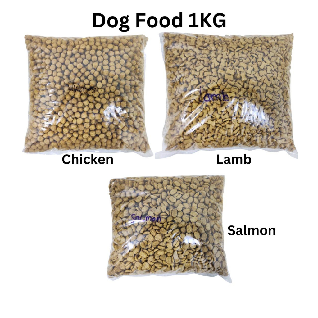 Dog Food 狗糧 Chicken Salmon Lamb Flavour 狗粮 Makanan Anjing 1KG | Shopee ...