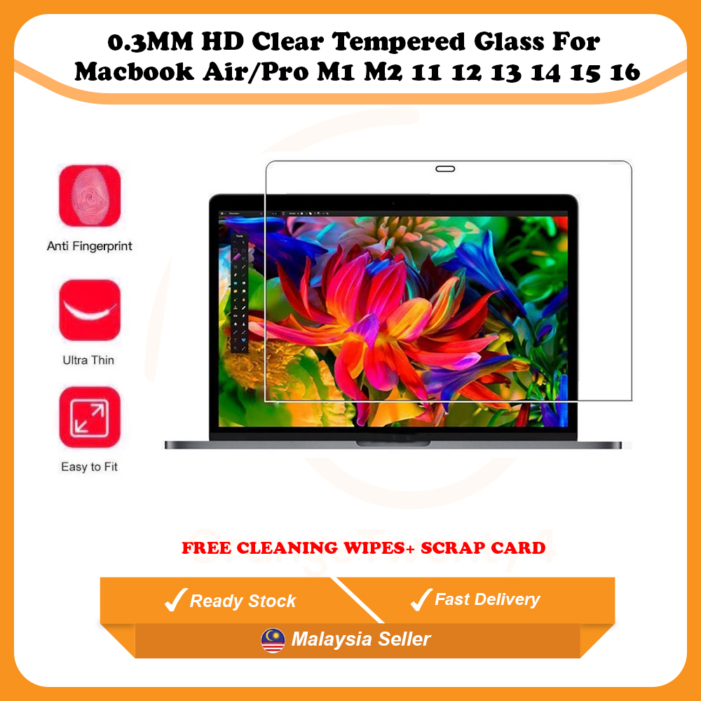 🔥🔥𝑭𝑹𝑬𝑬 𝑪𝑳𝑬𝑨𝑵𝑰𝑵𝑮 𝑾𝑰𝑷𝑬𝑺+ 𝑫𝑼𝑺𝑻 𝑺𝑻𝑰𝑪𝑲𝑬𝑹🔥🔥0.3MM Clear HD Macbook Tempered ...