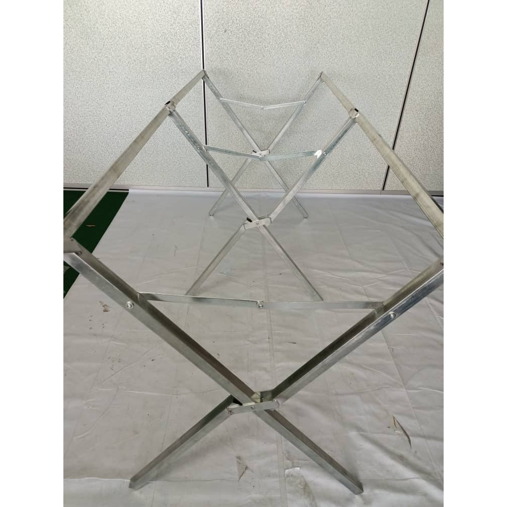 KAKI MEJA LIPAT ZINK SILVER SAIZ 6X3 KAKI / KAKI MEJA LIPAT PASAR MALAM ...