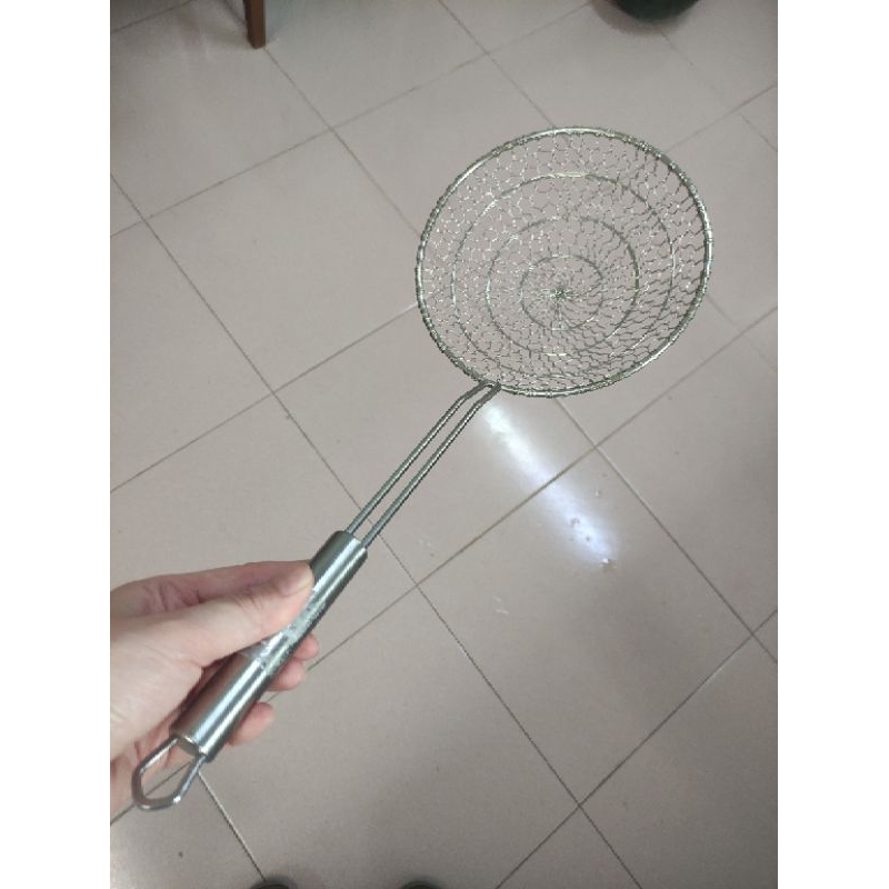 Sarawak Local Kolo Mi Kampua 7" Steel Handle Strainer Penapis Besi ...