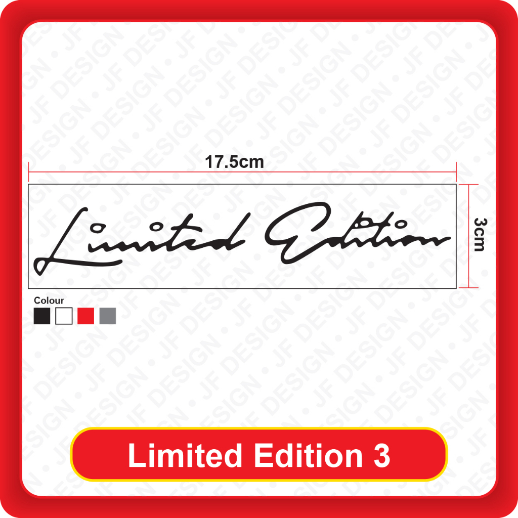 [025]Quality Car Sticker Limited Edition[Big/Middle/Small][Sticker ...