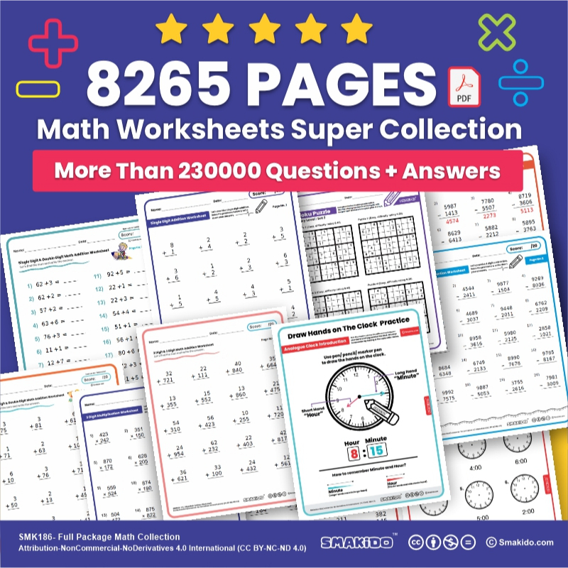 📢[ Soft Copy/ PDF ] 8265 pages Printable Worksheets Collection- 234720 ...