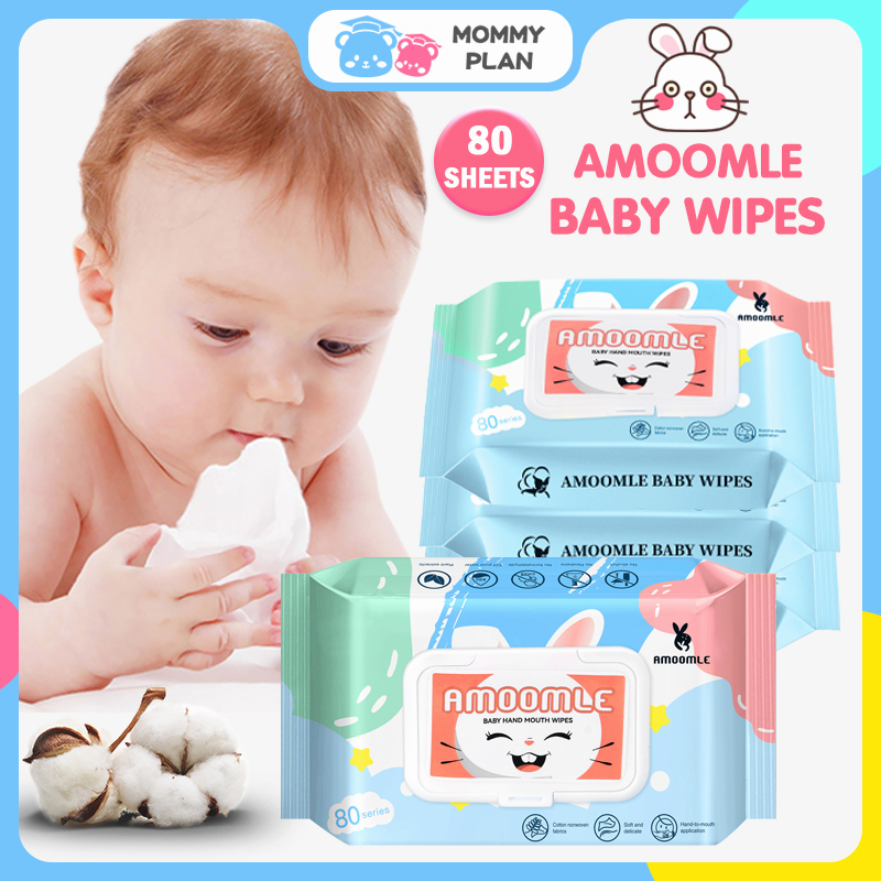 80PCS NON ALCOHOL BABY WIPES / BABY WET TISSUE ANTI BACTERIAL WET ...