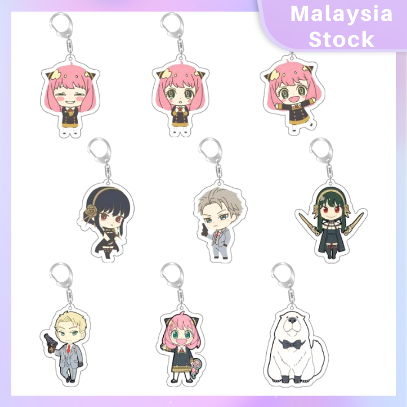 Anime SPY X FAMILY Key Chain Acrylic Cartoon Loyor Anya Yor Figure ...