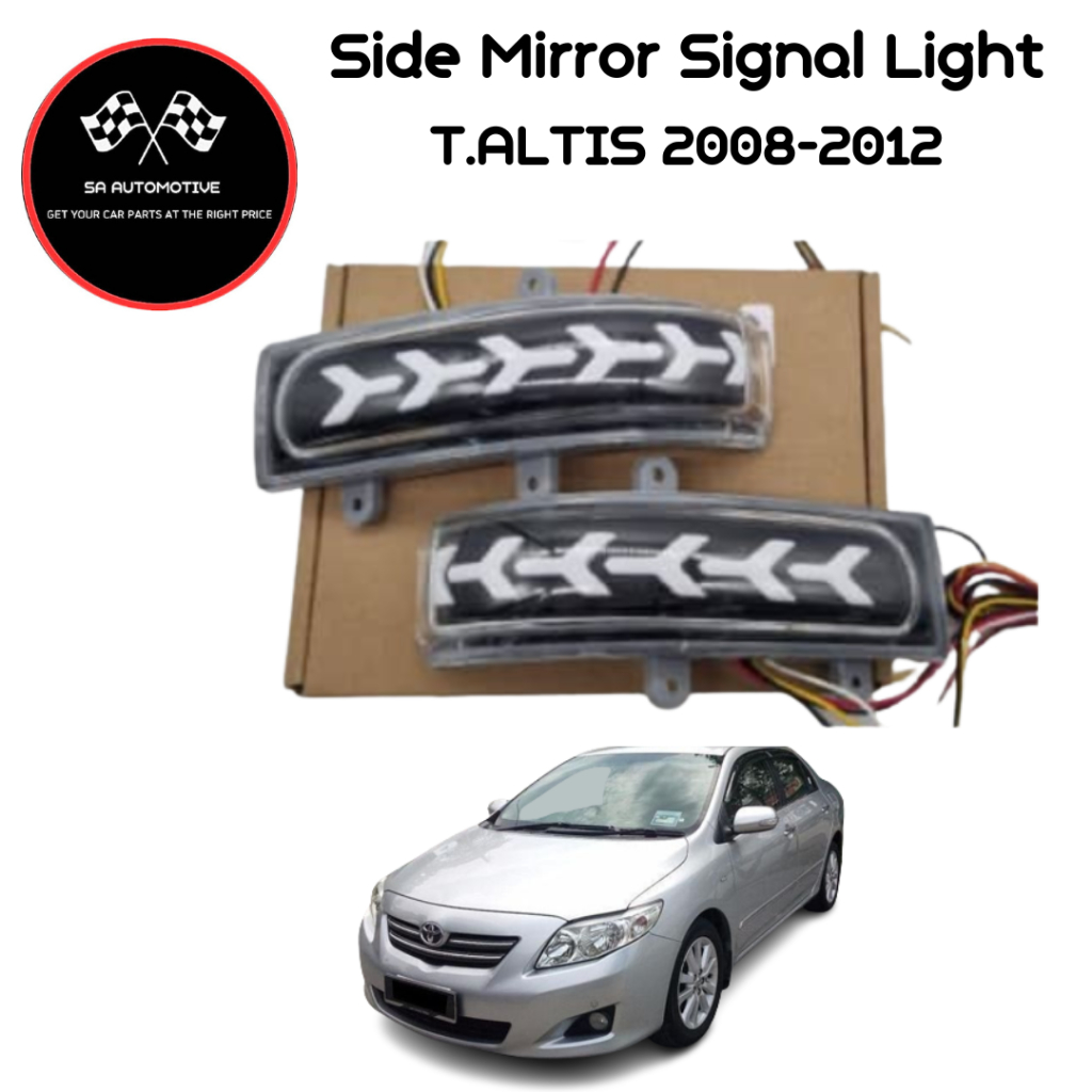 TOYOTA ALTIS 08~13 SIDE MIRROR LED Light With Sequential Signal Running ...