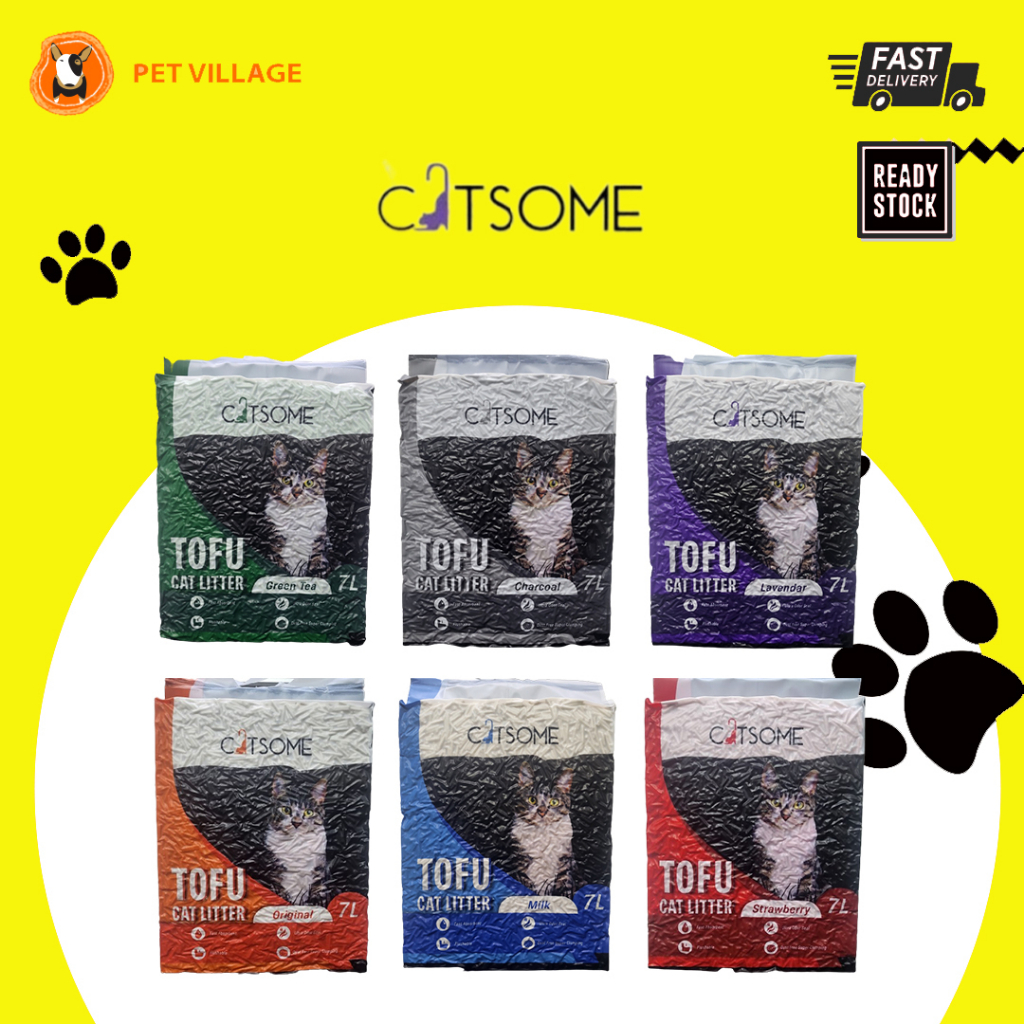 CATSOME Premium Clumping & Flushable Biodegradable Tofu Cat Litter For ...