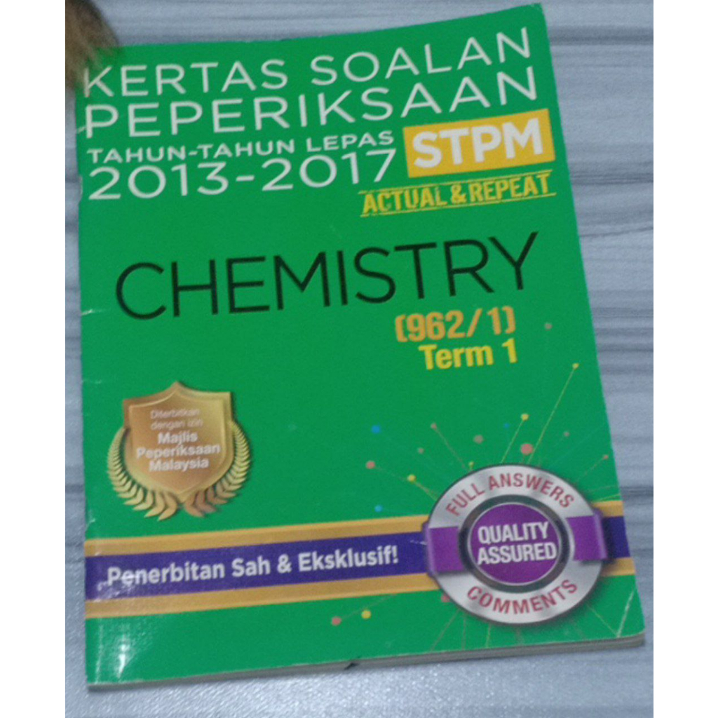 STPM CHEMISTRY SEMESTER 1 ( PAST YEAR QUESTIONS) | Shopee Malaysia