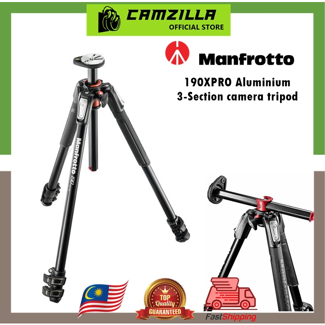 Manfrotto 190XPRO3 190X PRO3 Aluminium 3-Section camera tripod ...