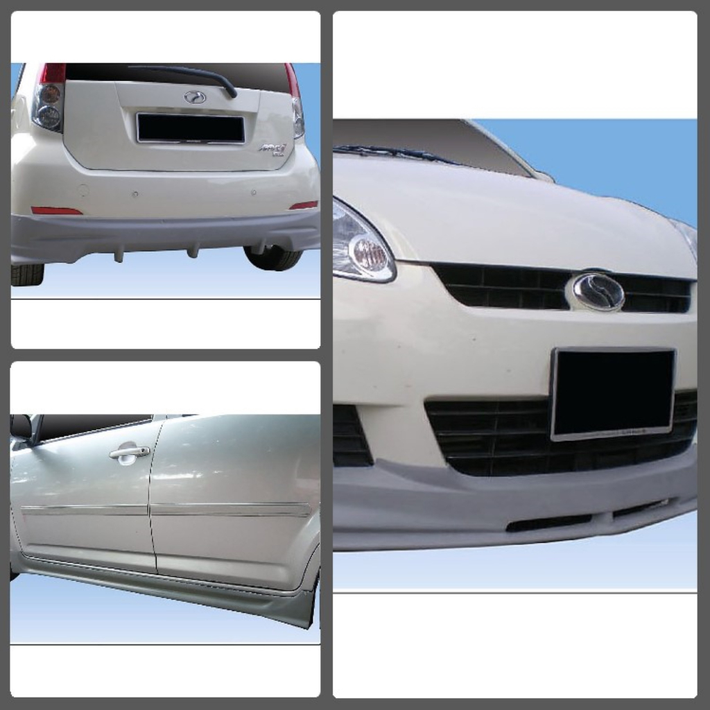 Perodua Myvi 2nd Generation M Star Skirting Body Kit Fiber Ready Stock ...