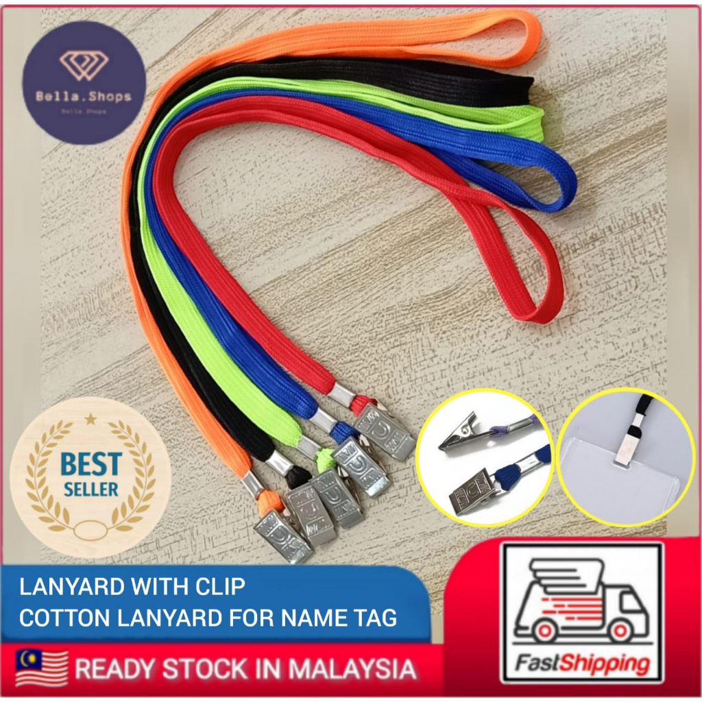 Tali Leher dengan Klip丨ID Holder Lanyard with Clip | Lanyard ID Holder ...