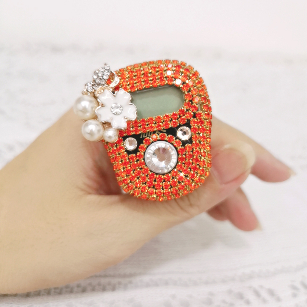 Golden Orange Tasbih Digital Swarovski Exclusive Berbunga Berlampu LED ...