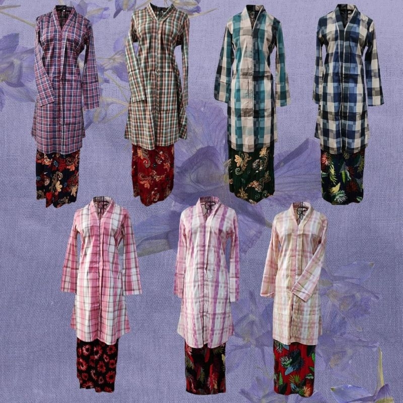 Checkered Kebaya [BAJU KEBAYA] | Shopee Malaysia
