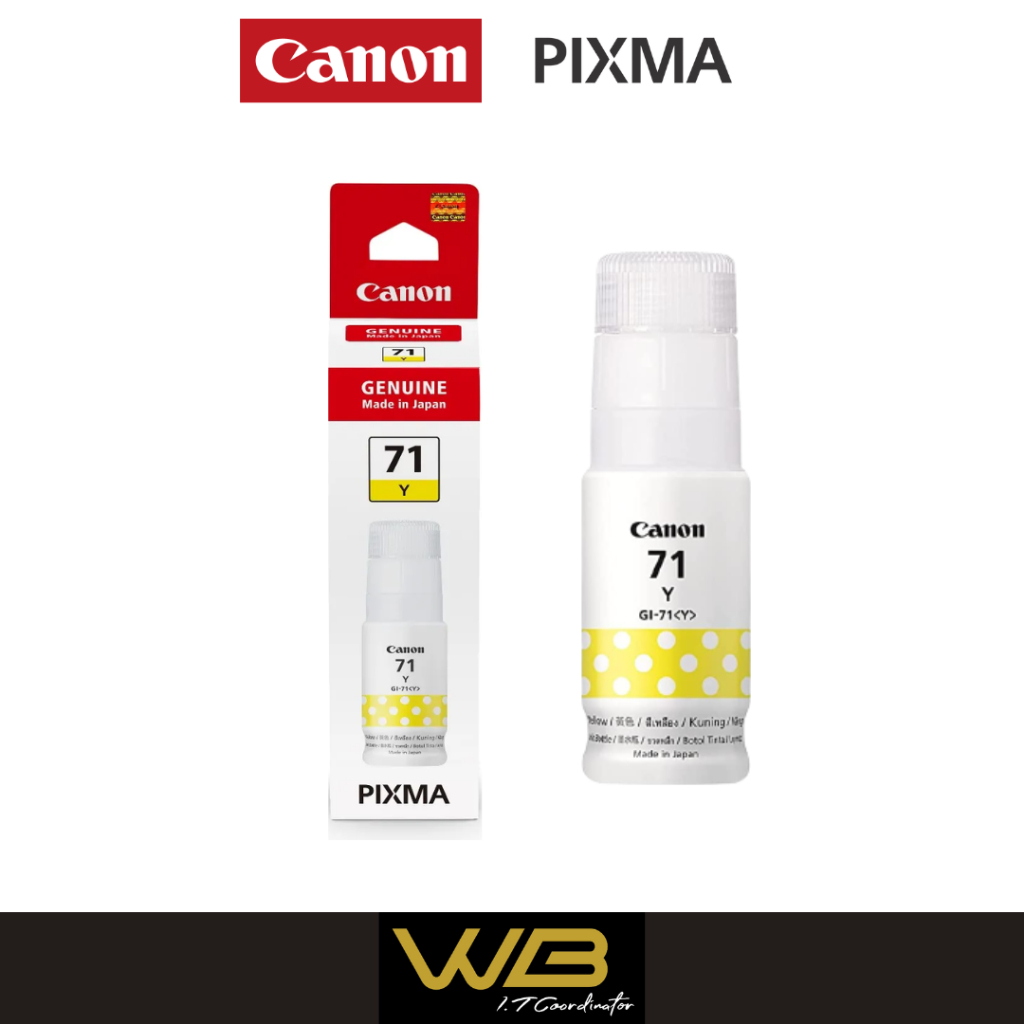 CANON GI-71 GENUINE INK BOTTLE BLACK/CYAN/MAGENTA/YELLOW FOR Printer ...