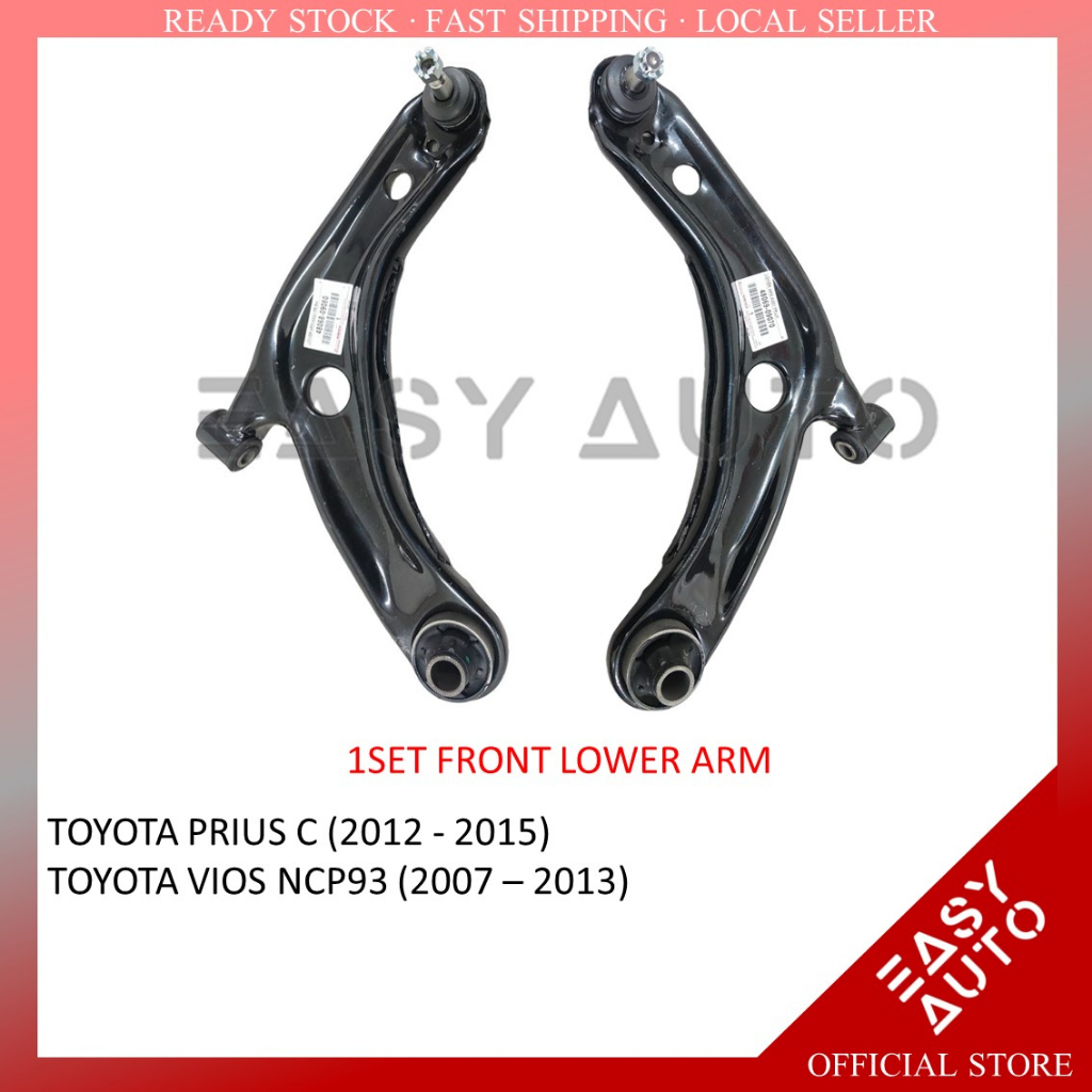 TOYOTA VIOS NCP93 FRONT LOWER ARM RIGHT AND LEFT 2 PIECES IN 1SET -LEFT 48069-09070 RIGHT 48068 ...