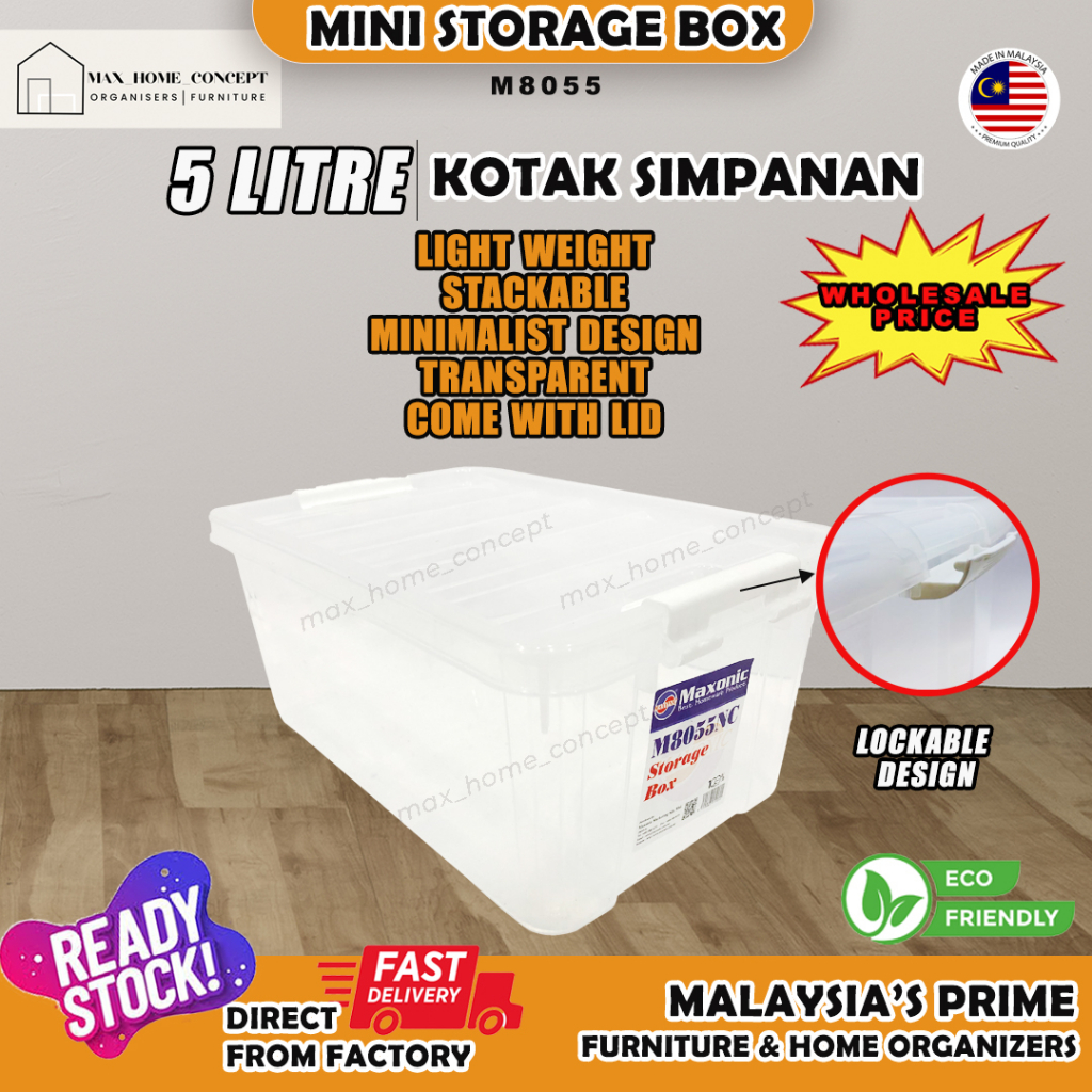5 LITRE MINI STORAGE BOX/ STATIONARY/ ORGANISERS | BUNDLE SET | READY ...