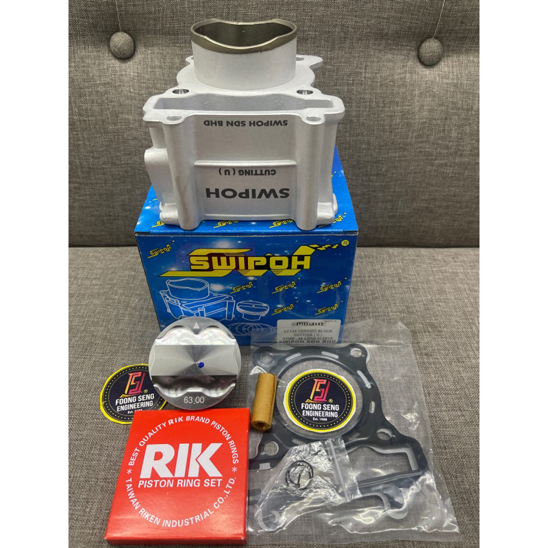 SWIPOH BLOCK LC135 / Y15 / NVX / Y16 SUPER CERAMIC LC 57mm 58 59 60mm ...