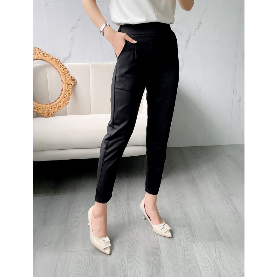 SA814 -M'SIA Ready Stock Ladies Long Pant Back Elastic Long Pant 修身 ...