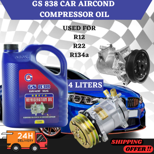 𝗚𝗦 838 𝗖𝗔𝗥 𝗔𝗜𝗥𝗖𝗢𝗡𝗗 𝗖𝗢𝗠𝗣𝗥𝗘𝗦𝗦𝗢𝗥 𝗢𝗜𝗟 - 𝗥12/𝗥22/𝗥134𝗮 | Shopee Malaysia