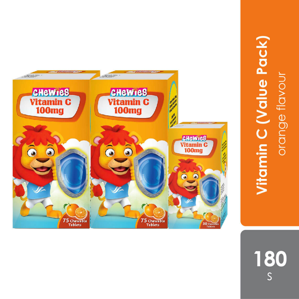 Chewies Vitamin C 100mg Orange 75's Chewable Tablet (Exp: February 2026 ...