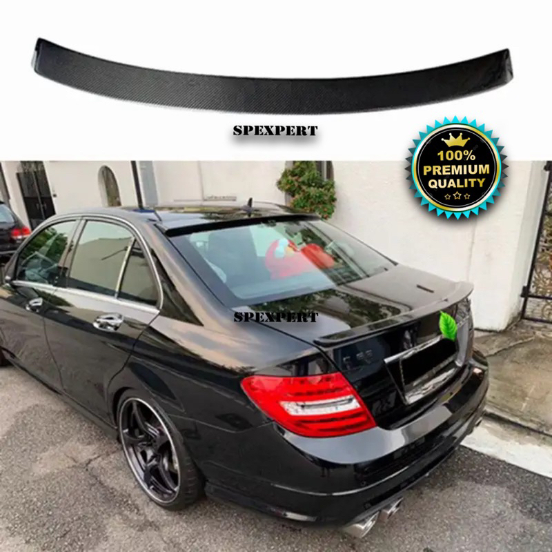Mercedes benz W204 roof spoiler gloss black | Shopee Malaysia