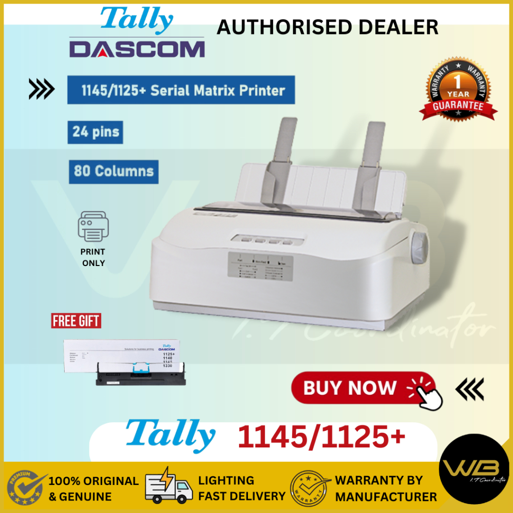 Tally Dascom 1145/1125+ Dot Matrix Printer - Print / 3 Years Warranty | Shopee Malaysia