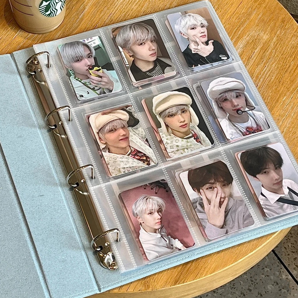 A4 Photocard Binder 1/2/4/9 Pocket Card Sleeves KPOP Lomo Card Game ...