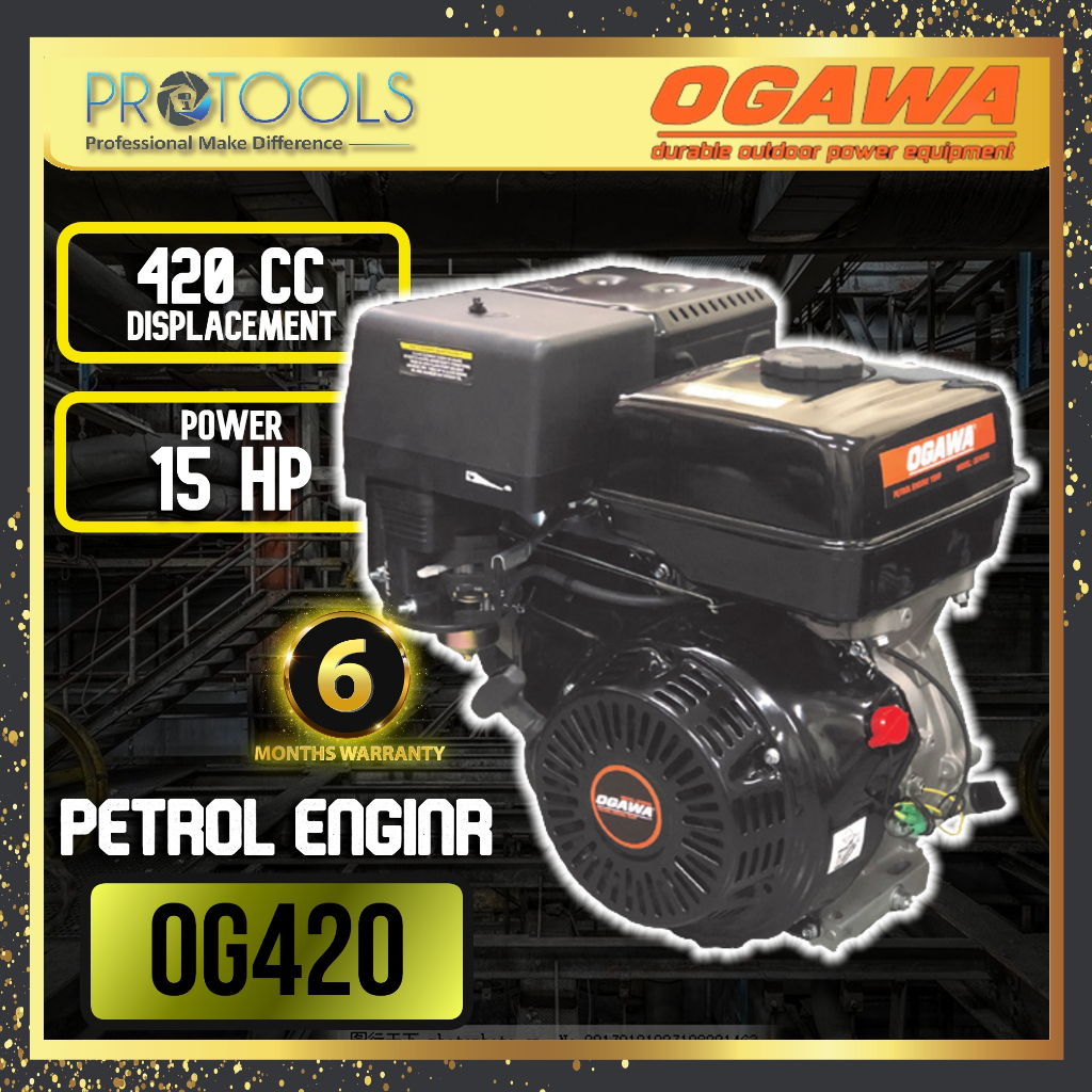 OGAWA OG420Q PETROL ENGINE 15HP | 420CC | KEY TYPE | OG420 GASOLINE ...
