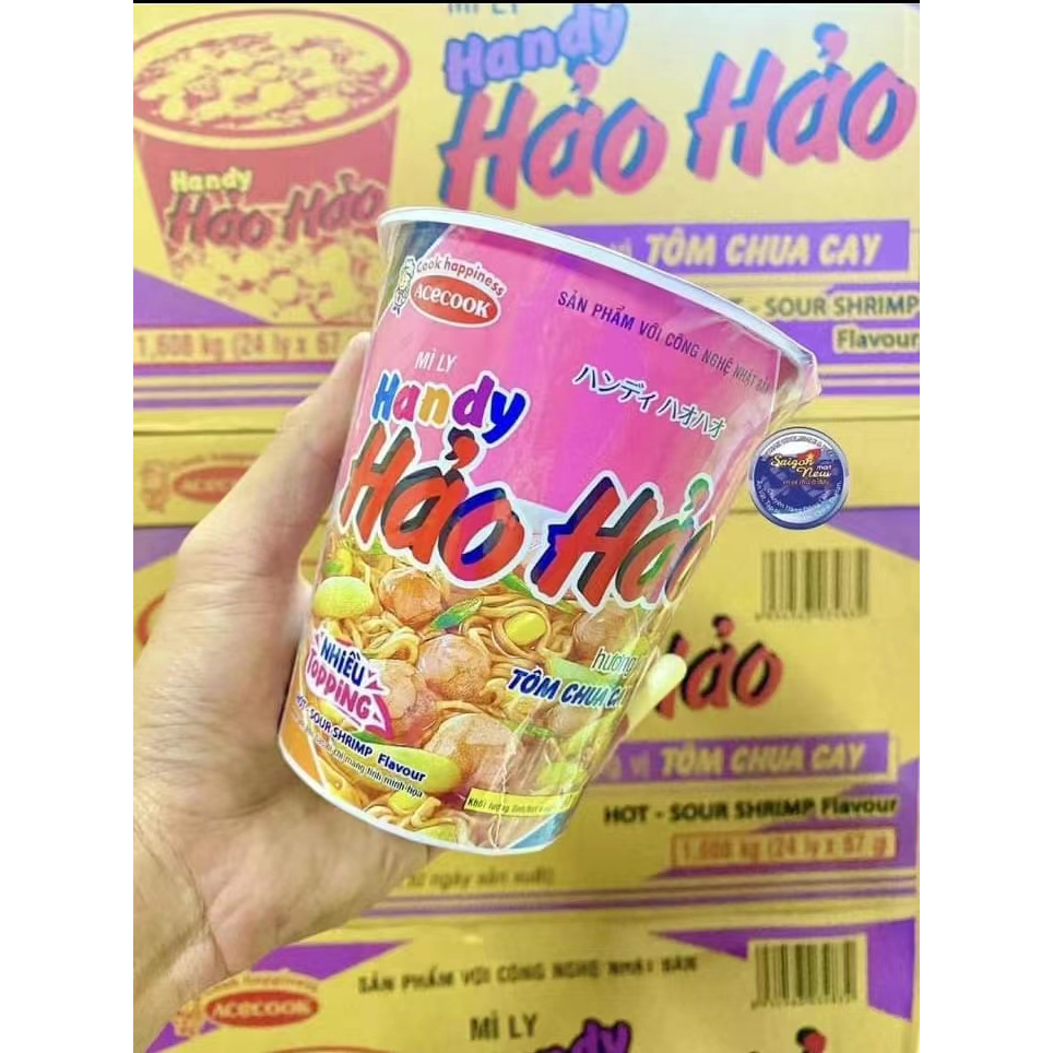 Hao Hao Chua Cay - Hao Hao Cup Instant Noodles Spicy Shrimp 1Box ( 24 ...
