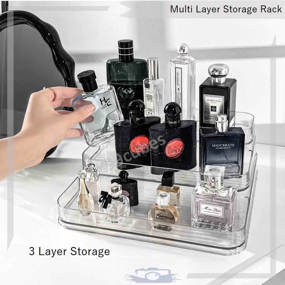 Multi Simple Nordic Perfume Skincare Storage Shelf Rack 3 Layer Display ...