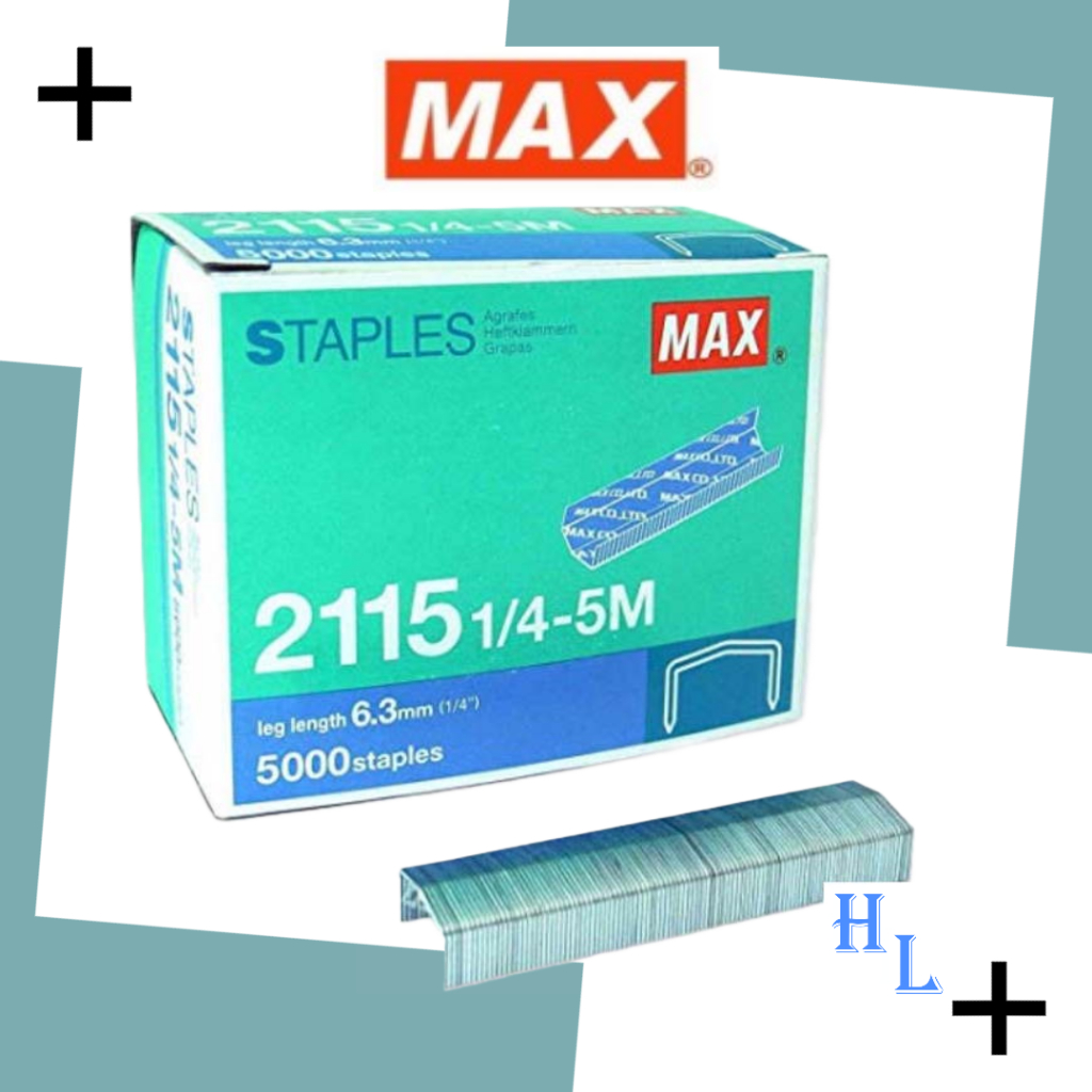 Max 2115 1/4-5M Staples (5000pcs/box) / Ubat Staples | Shopee Malaysia
