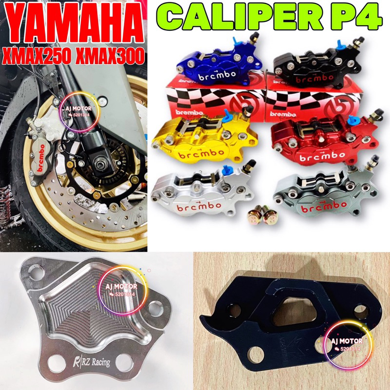YAMAHA XMAX250 XMAX300 P4 FRONT CALIPER / BRACKET DISC PLATE 300MM R25 ...