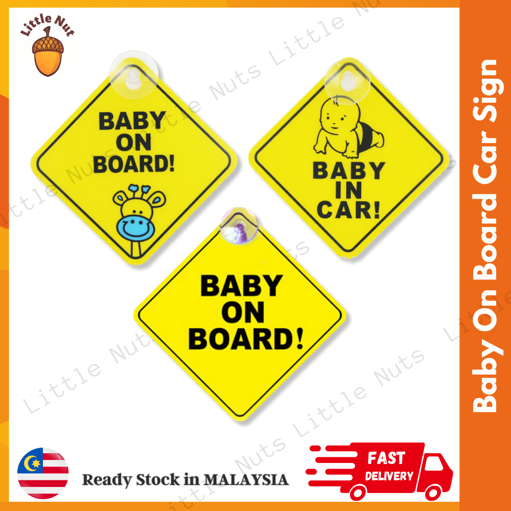 Baby On Board Car Sign Transport Signage Safe Reusable Waterproof Baby ...
