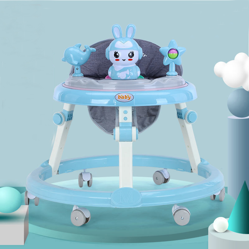 Foldable Baby Walker Anti-O Leg Multifunction Baby Walker 6 Wheels ...