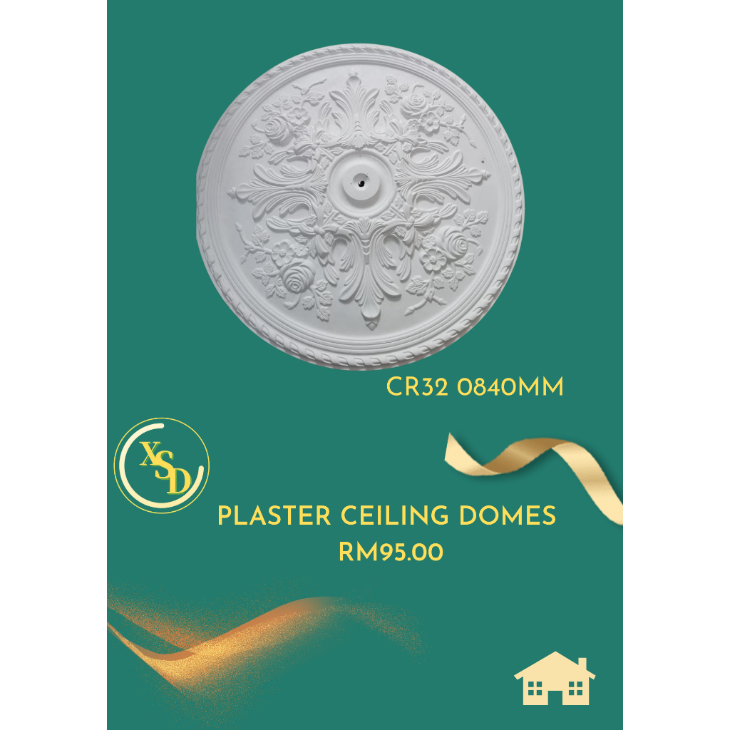 PLASTER CEILING DOMES CR32 0840MM | Shopee Malaysia
